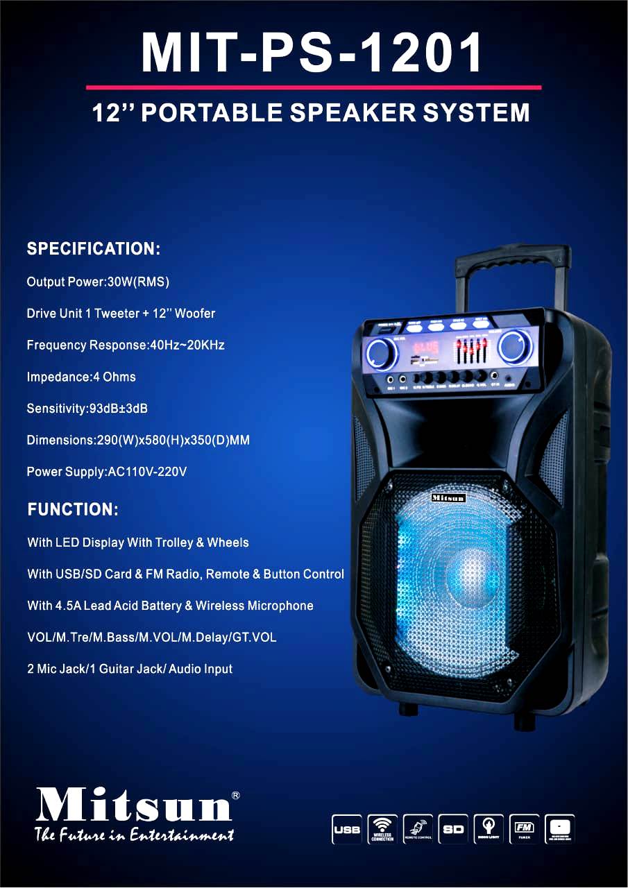 Mitsun 1201 trolley speaker - RGB Enterprises